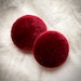 Pair of Deep Red Silk Velvet Buttons - Etsy