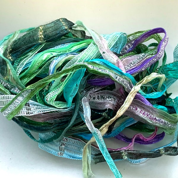 Gold Ribbon Yarn - Etsy UK