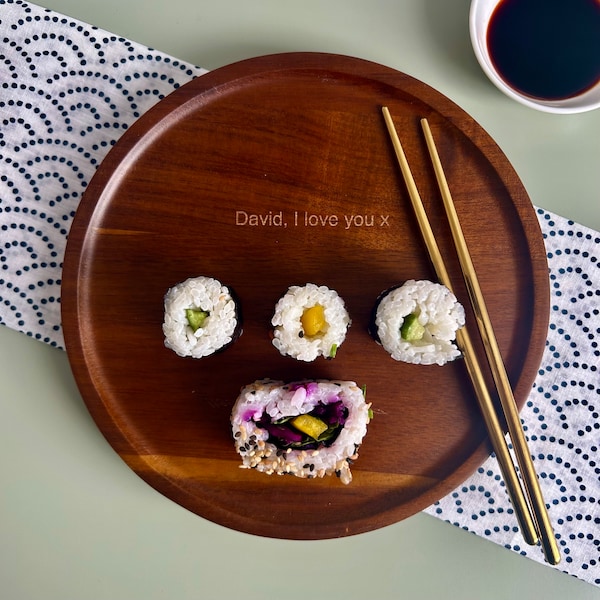 Wooden Sushi Plates - Etsy