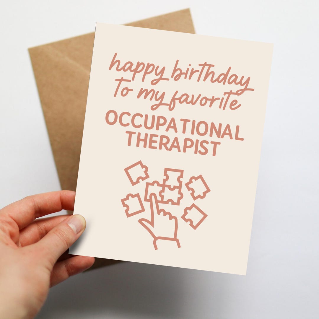 Occupational Therapist Birthday Card || Gift Greeting Cards Happy B-day ...
