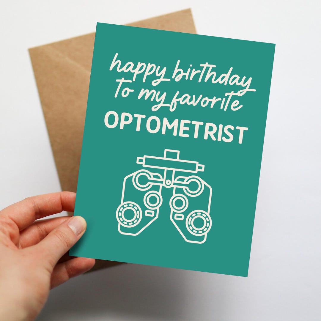 Optometrist Birthday Card || Gift Greeting Cards Happy B-day Hospital ...