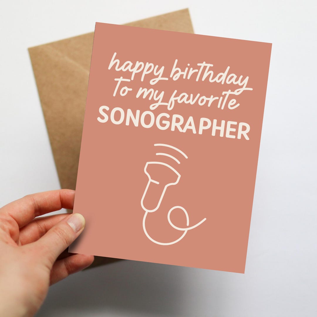 Sonographer Birthday Card || Gift Greeting Cards Happy B-day Hospital ...