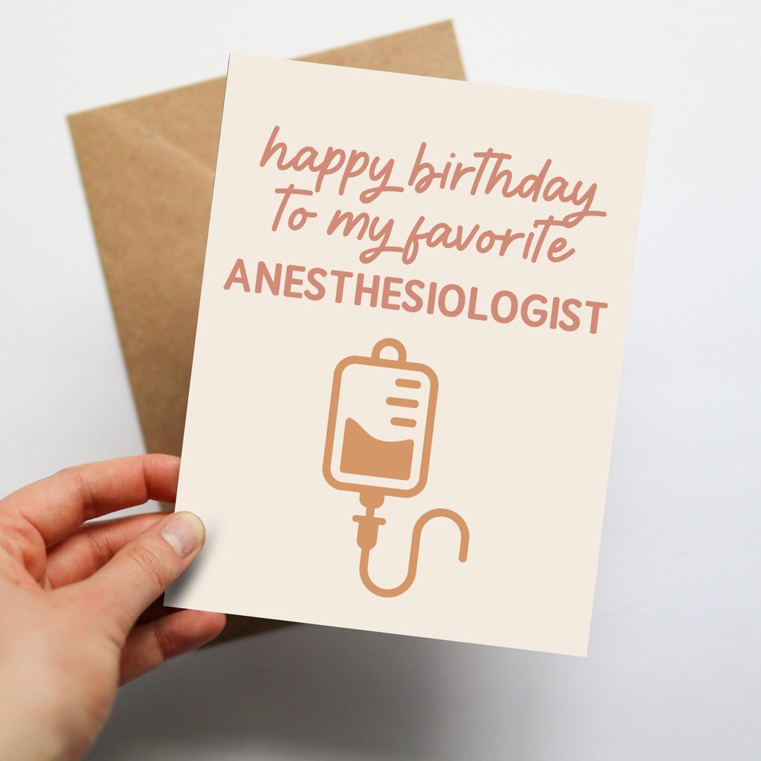 Anesthesiologist Birthday Card || Gift Greeting Cards Happy B-day ...