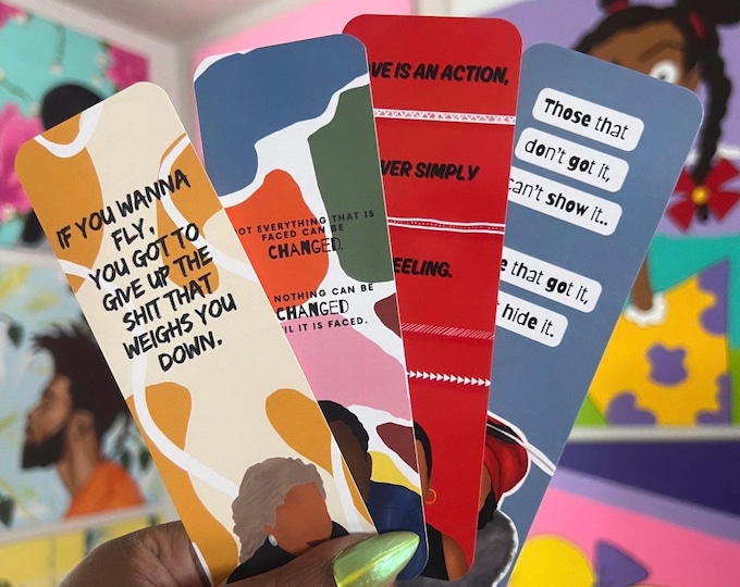 Black Authors Bookmark Set (4 Bookmarks)/ African American Author ...