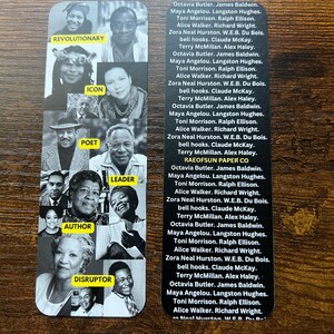 Black Authors Bookmark/ African American Author/ Black Writers/ Reading ...
