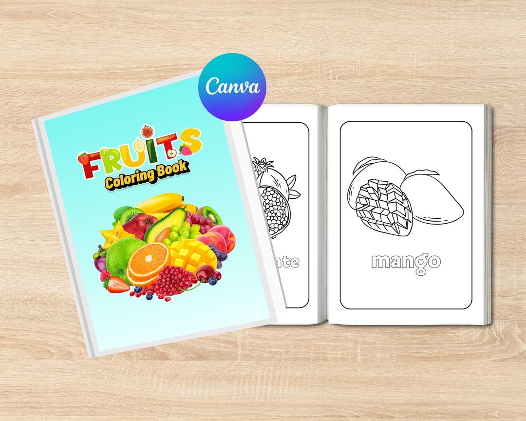 Fruits Coloring Pages | Kids Activity Book | Instant Download ...