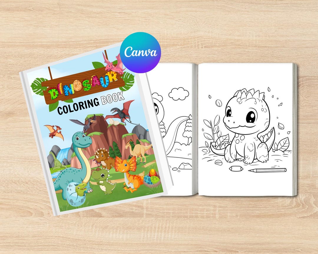 Dinosaur Coloring Pages | Kids Activity Book | Instant Download ...