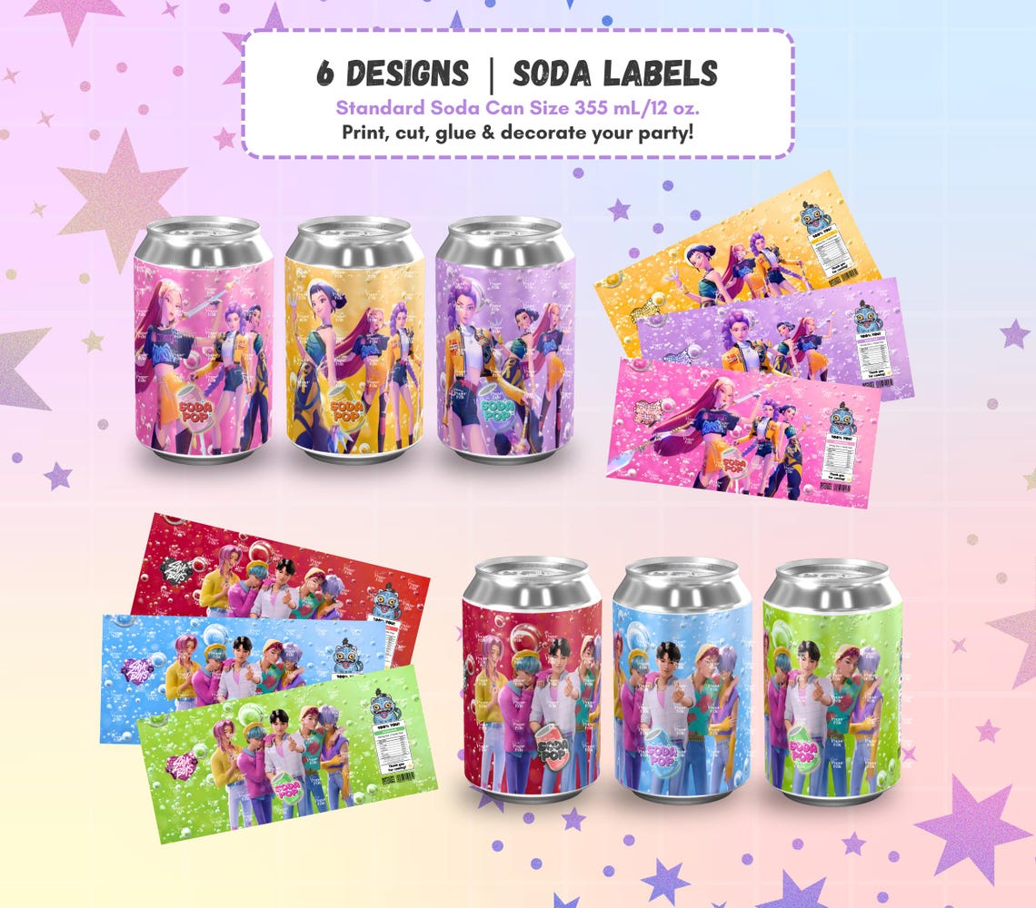 Kpop Bundle, Ramen Cup Noodle Labels Ramyeon, Soda Can Wraps, Cupcake ...