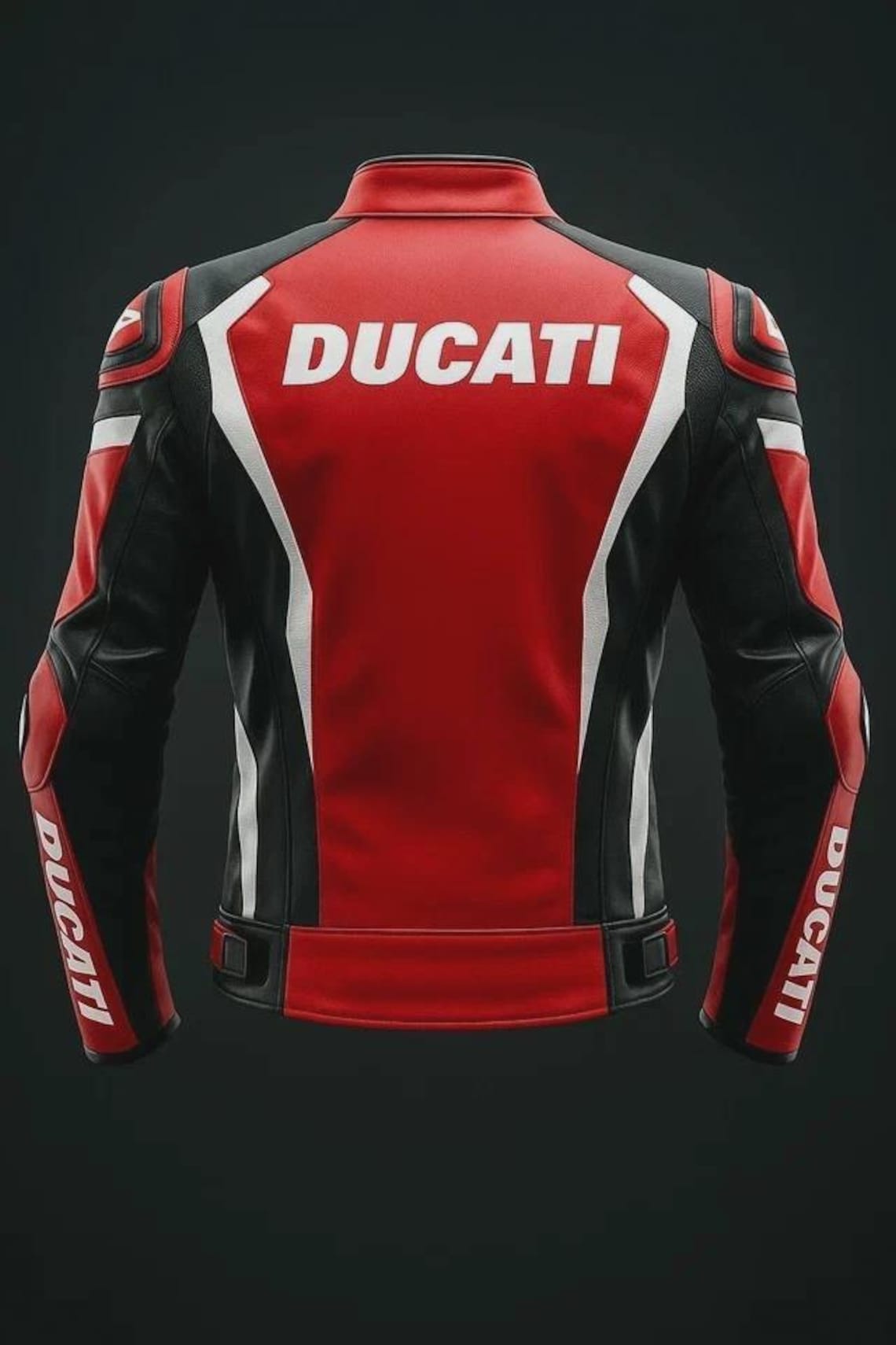 Ducati Red Black Motorcycle Leather Jacket Men Racing Biker Cowhide ...