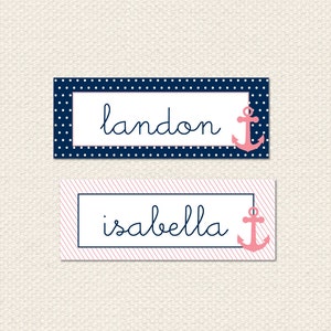SAILOR HAT NAME Tags Editable Instant Download - Etsy