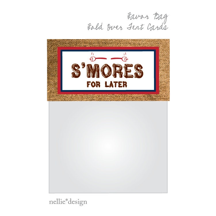 Printable Camping Party s'mores FOR Later | Etsy