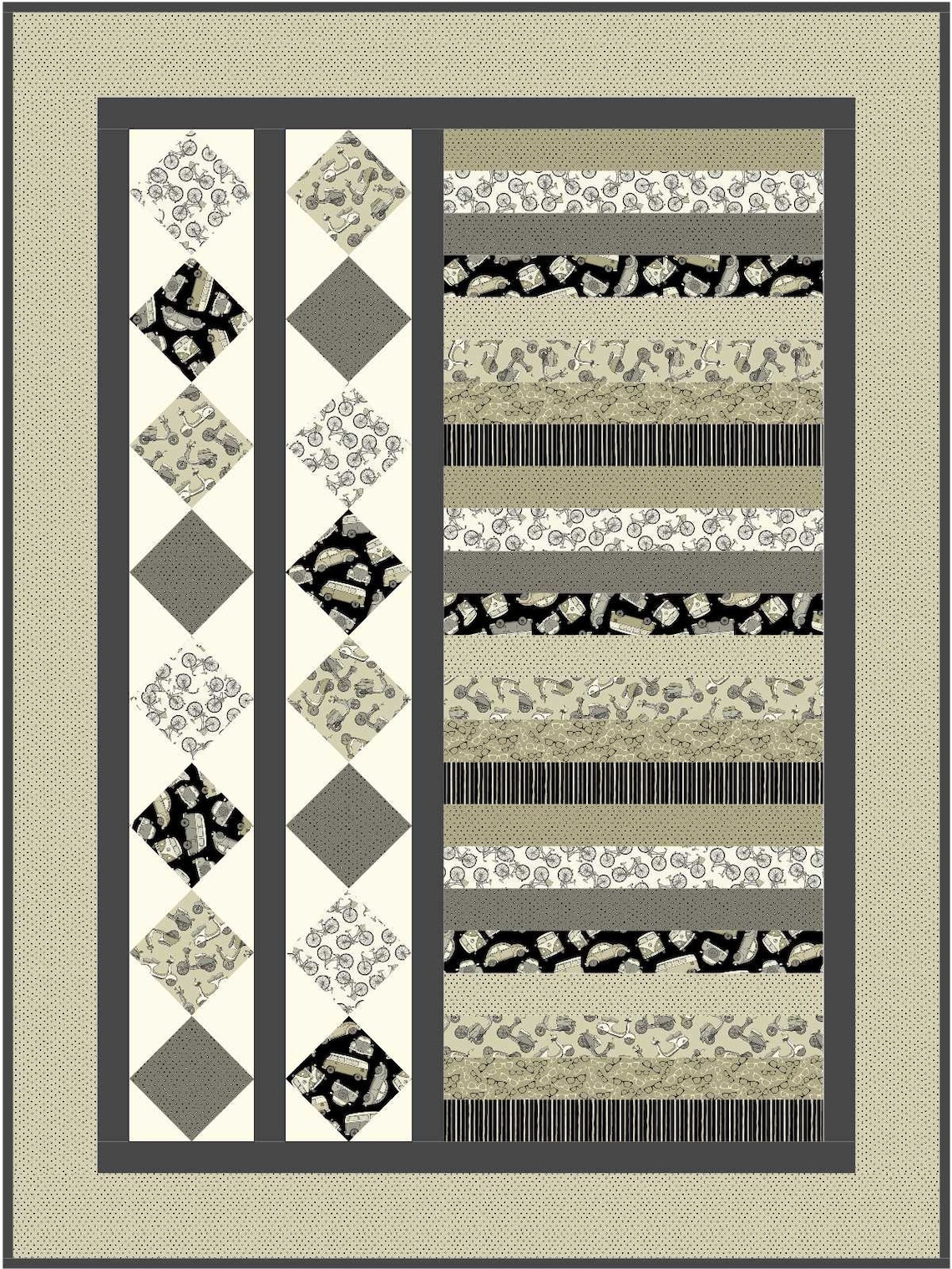 Away We Go Quilt Pattern: Easy Lap or Baby Quilt (45" X 60") - Etsy