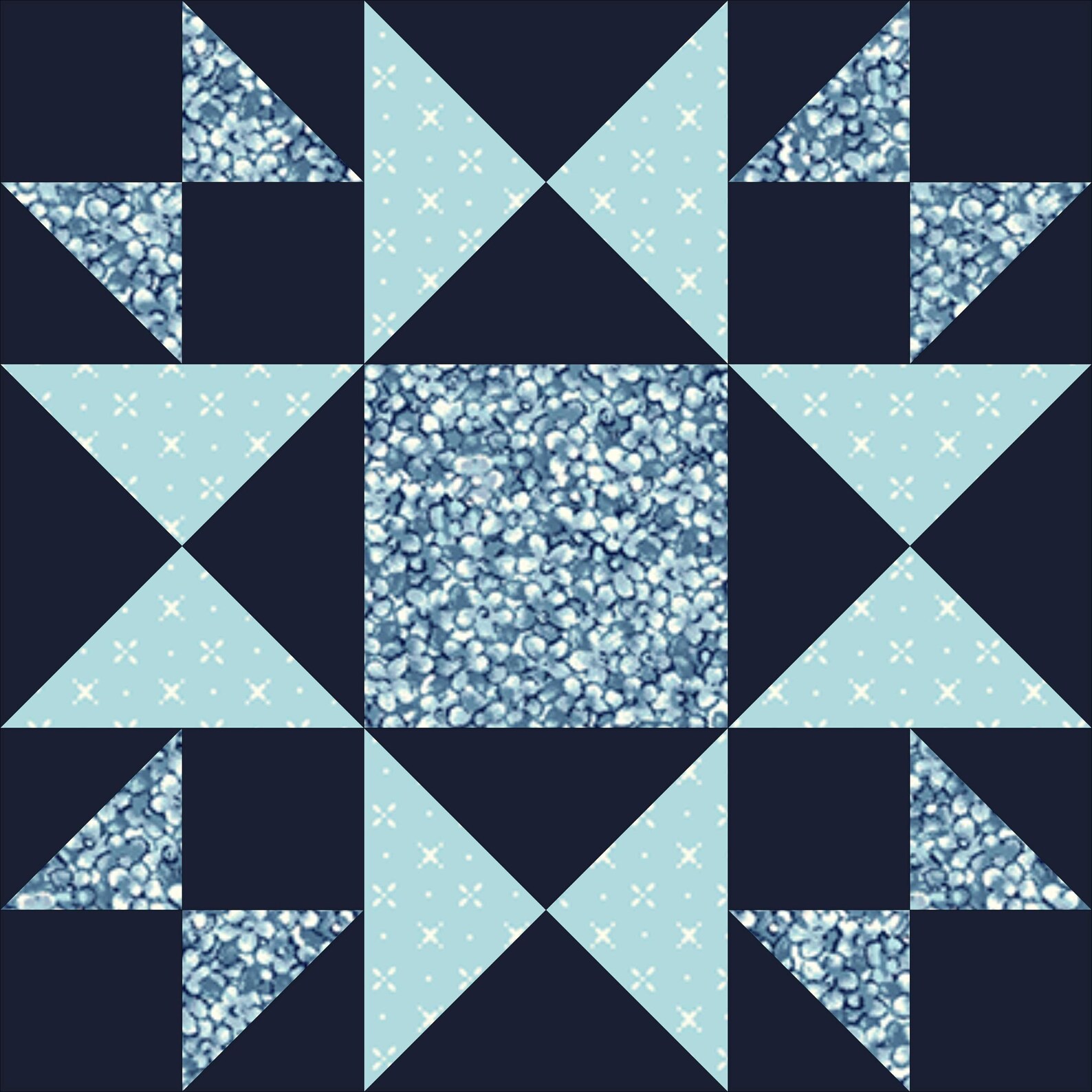 Sea Crystals Quilt Pattern: Star Bed Quilt (81x96 Inches) - Etsy