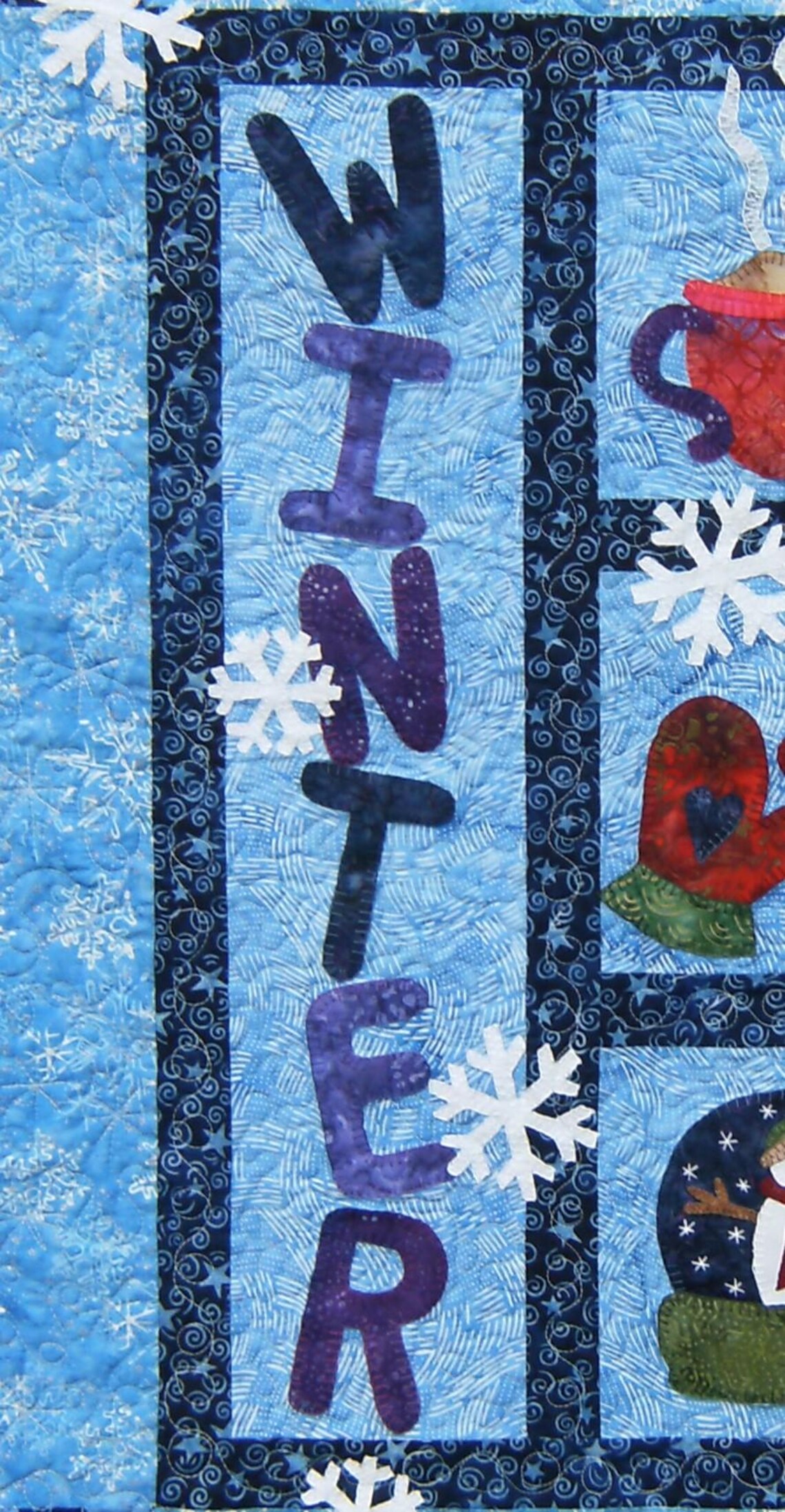 Winter Warm Ups Quilt Pattern – Wall Hanging With Seasonal Appliqué ...