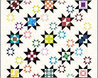 Star Sampler Quilt Pattern: Constellation Block of the Month (PDF ...