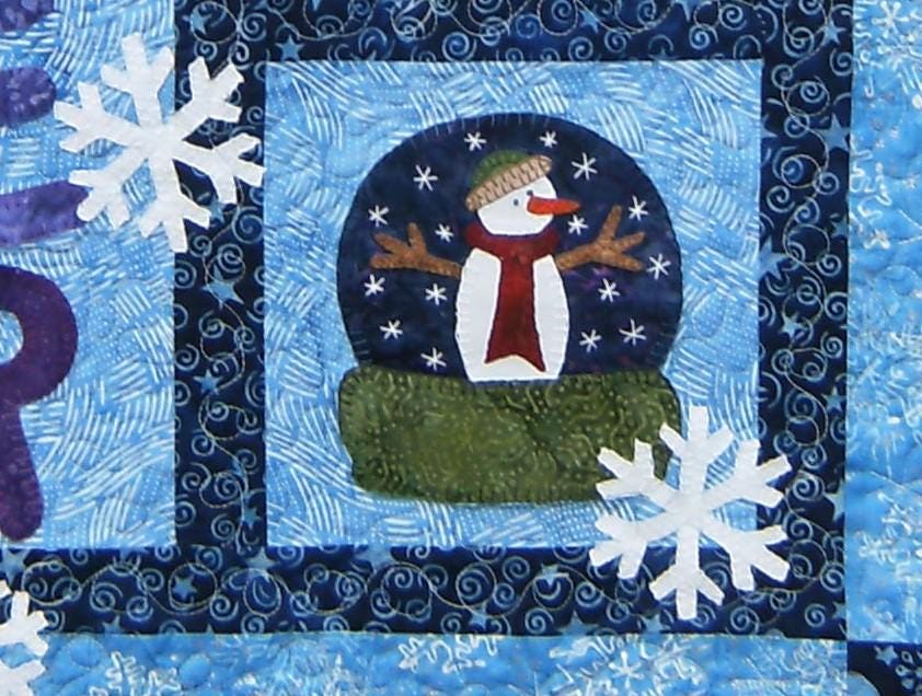 Winter Warm Ups Quilt Pattern – Wall Hanging With Seasonal Appliqué ...