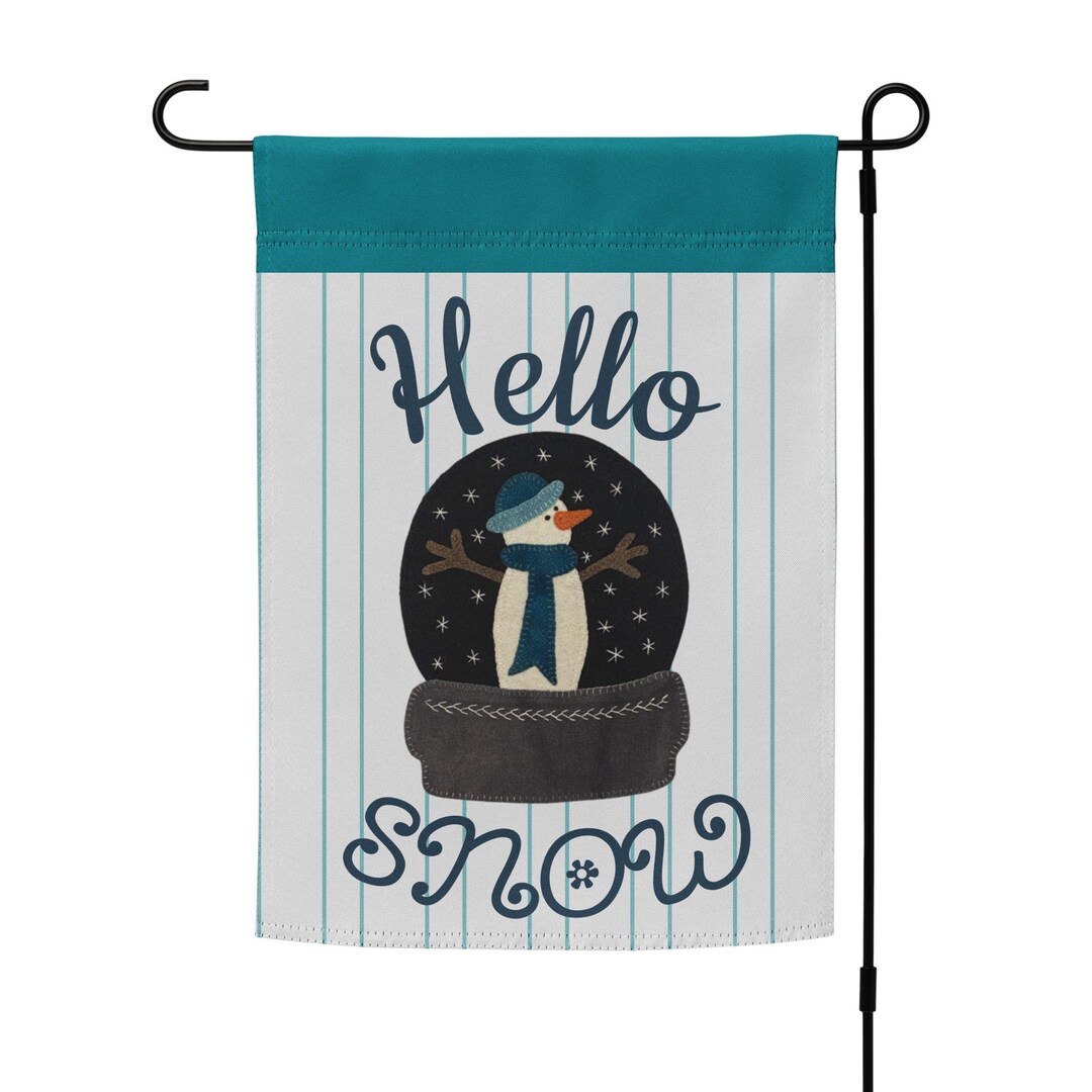 Hello Snow Garden Flag, Wall Banner - Etsy