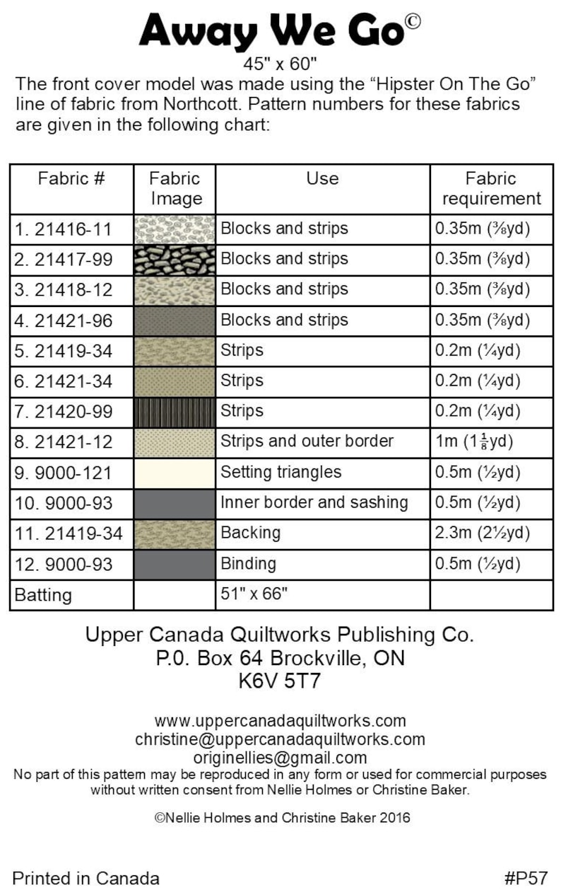 Away We Go Quilt Pattern: Easy Lap or Baby Quilt (45" X 60") - Etsy