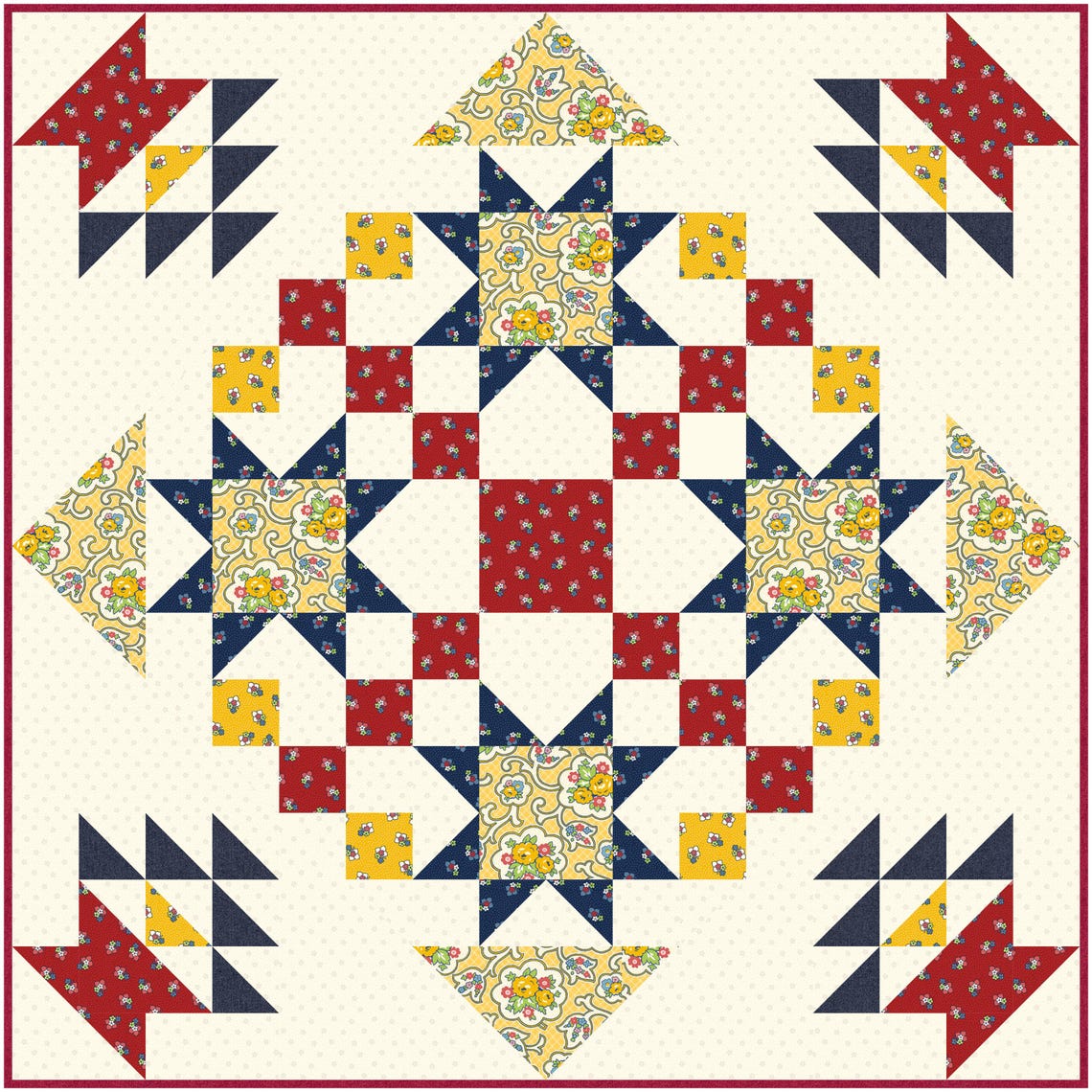 Hazy Summer Days Quilt Pattern, Table Topper, Wall Hanging, Picnic ...