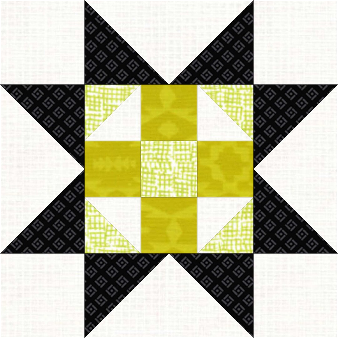 Constellation Quilt Block Pattern: Starry Sampler Block #3 (PDF ...