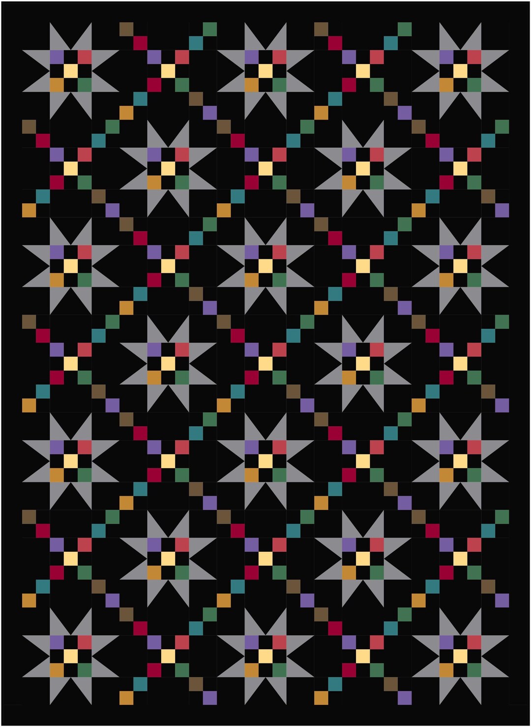 Skylights Star Quilt Pattern PDF: Modern Scrap-friendly Design (digital ...