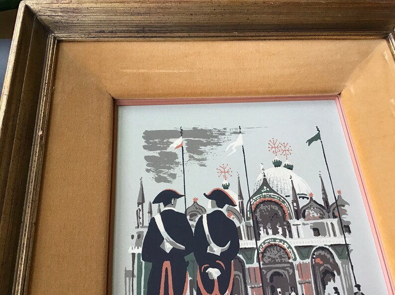 Vintage Mark Coomer Serigraph Piazza San Marco in Original Frame - Etsy