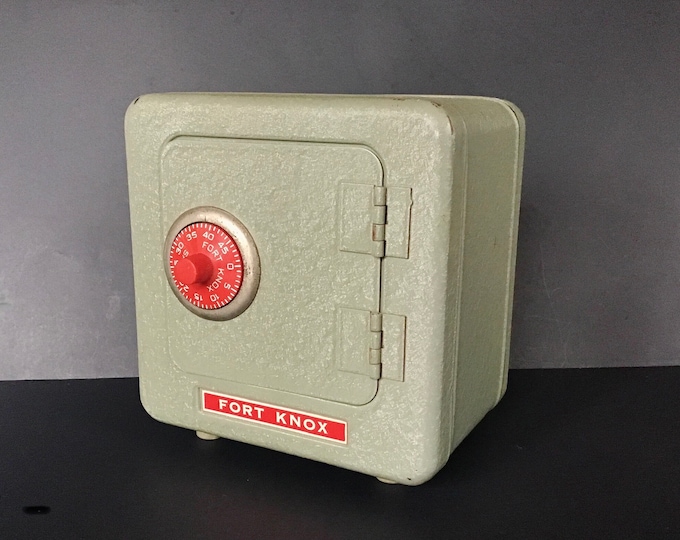 Vintage Fort Knox Metal Bank Superior Toy Company Safe Bank Combination ...