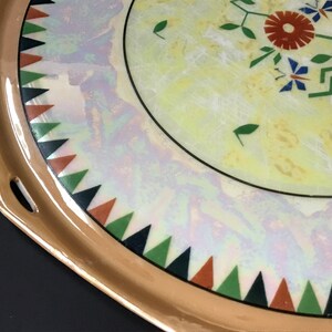 Vintage Cake Plate Large Art Deco Lusterware Platter Made in Germany - Etsy