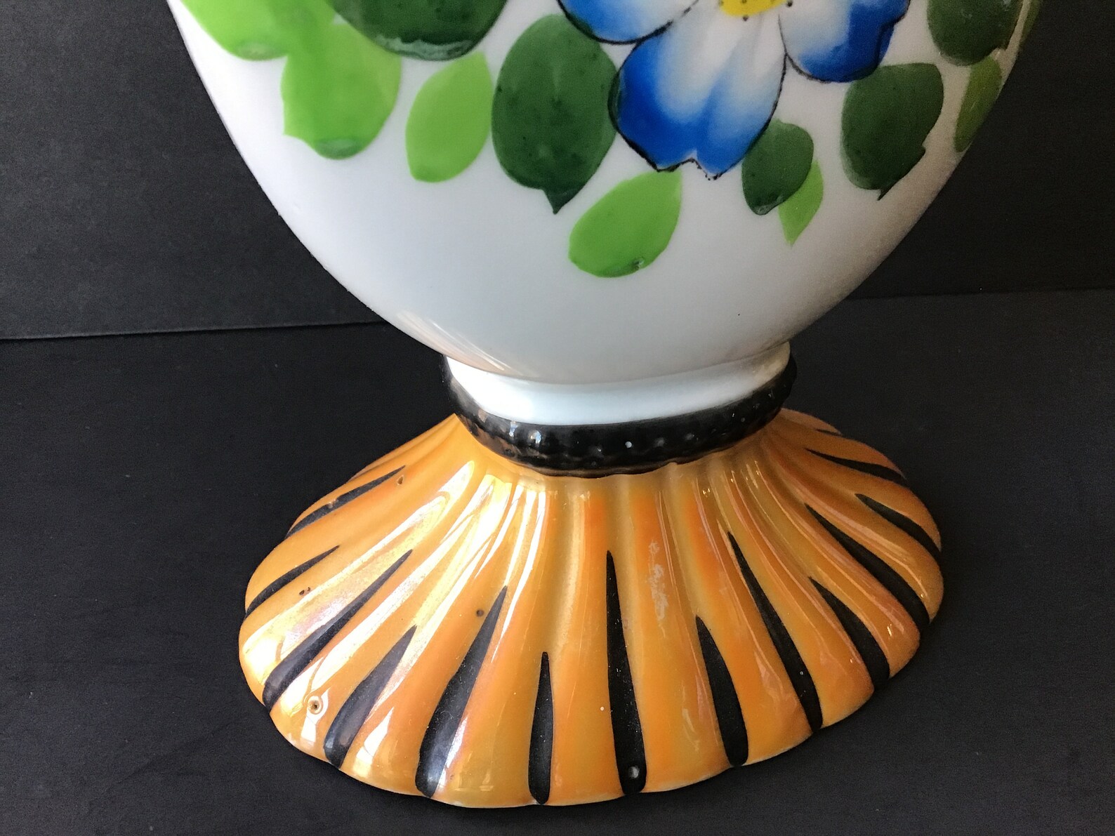 Vintage Fan Vase Hand Painted Floral Design Made in Japan - Etsy