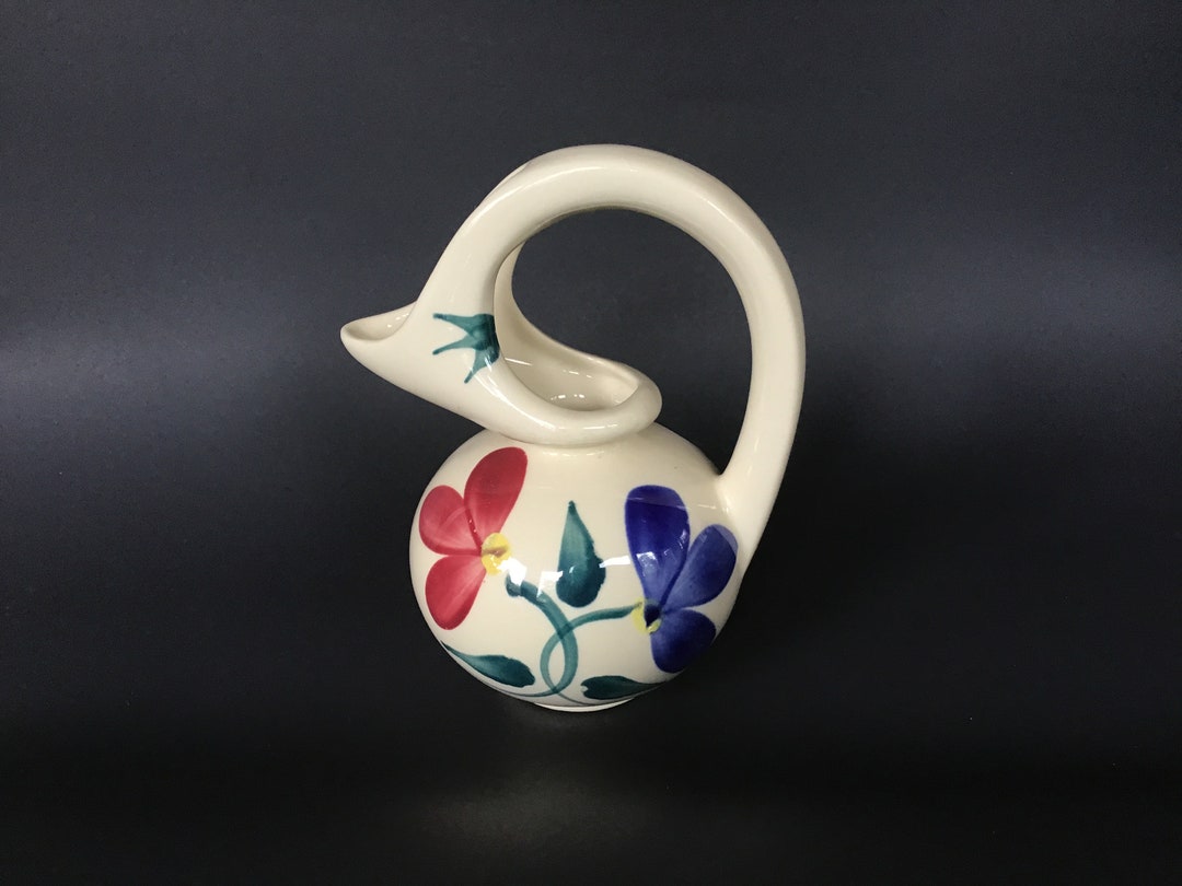 Vintage Purinton Pottery Slip Ware Syrup Pitcher or Honey Jug Petal ...