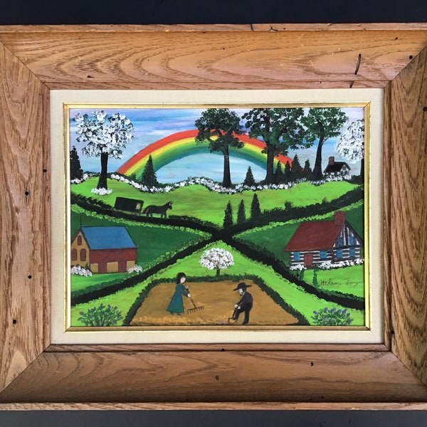Artwork Folk Painting - Etsy