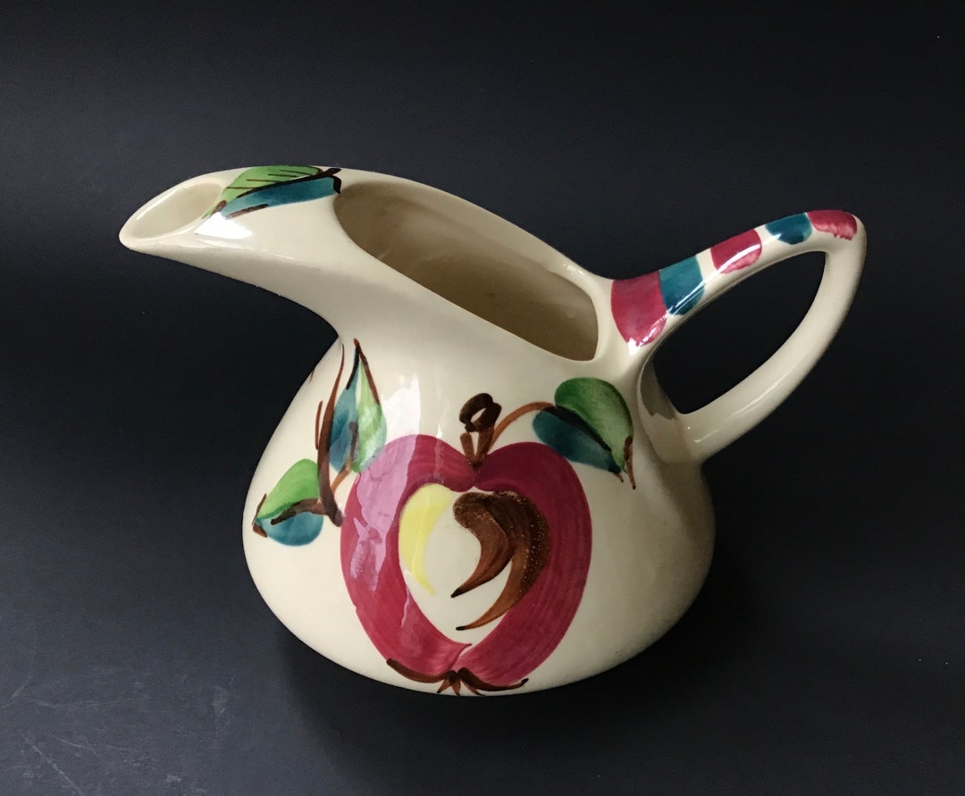 Vintage Purinton Pottery Pitcher Apple Pattern - Etsy