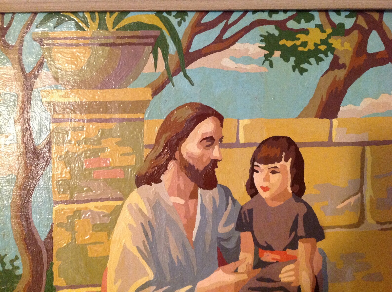 Paint by Number Jesus Painting Vintage Christ With Children - Etsy