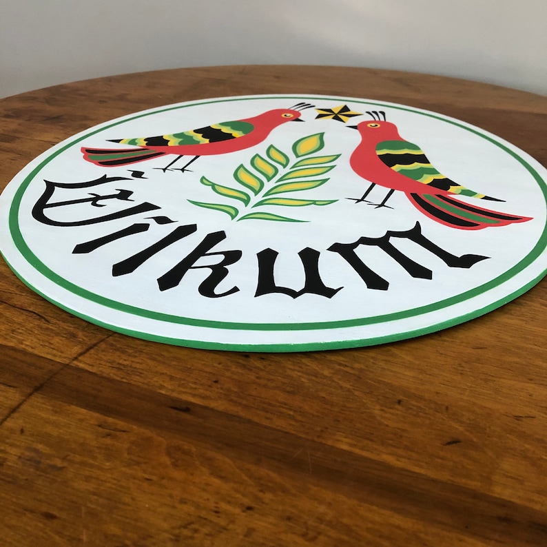 Distlefink Birds Welcome Hex Sign PA Dutch Style- Two Birds Under the ...