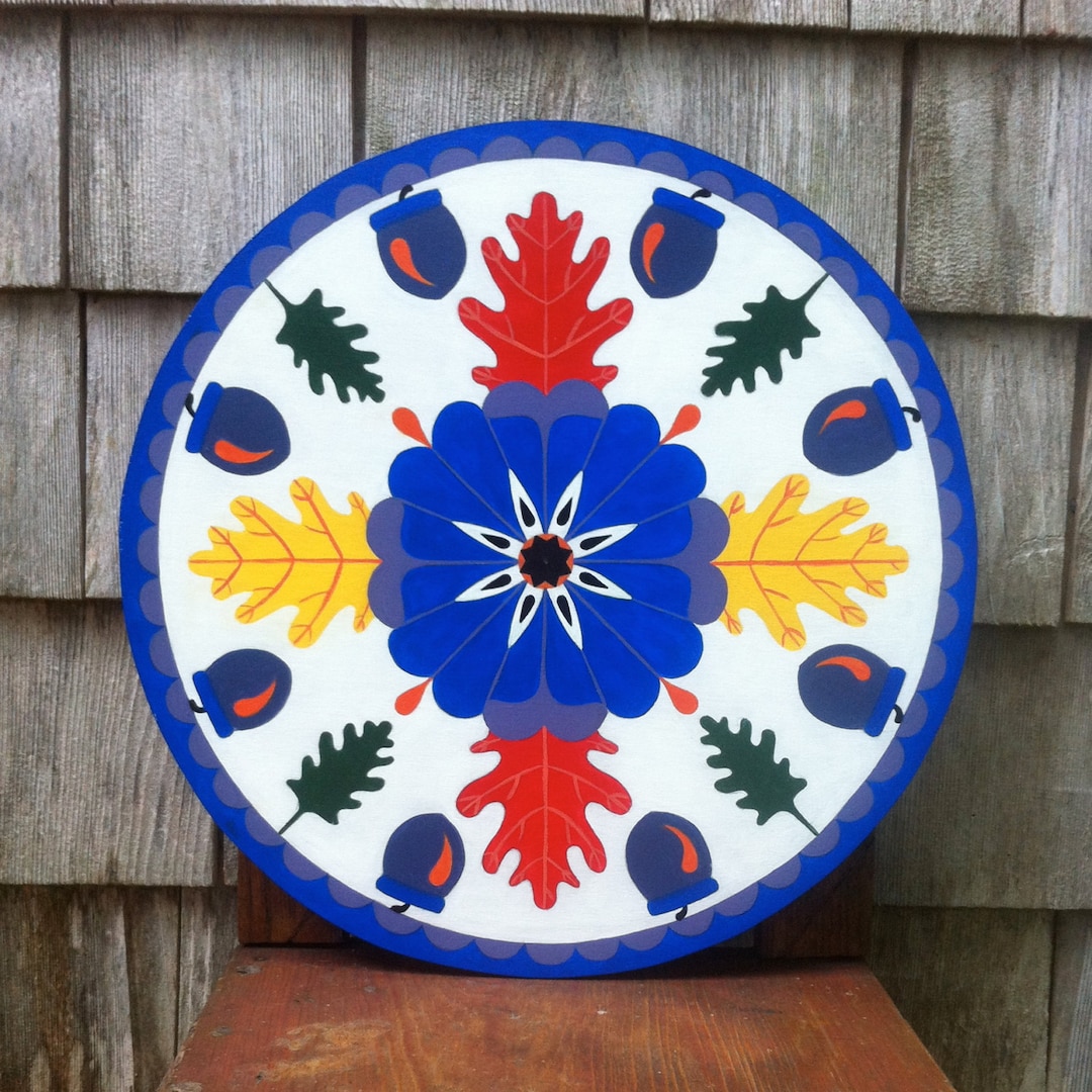 PA Dutch Mighty Oak Tree Hex Sign - Designed for Protection, Harmony ...