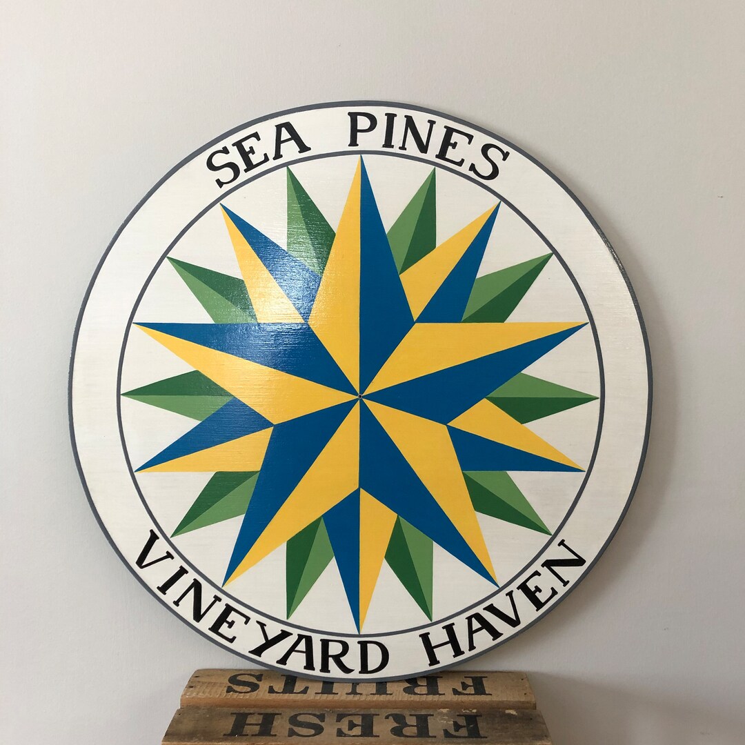 Nautical North Star Hex Sign ~ Personalized for Your Camp, Cabin, or ...