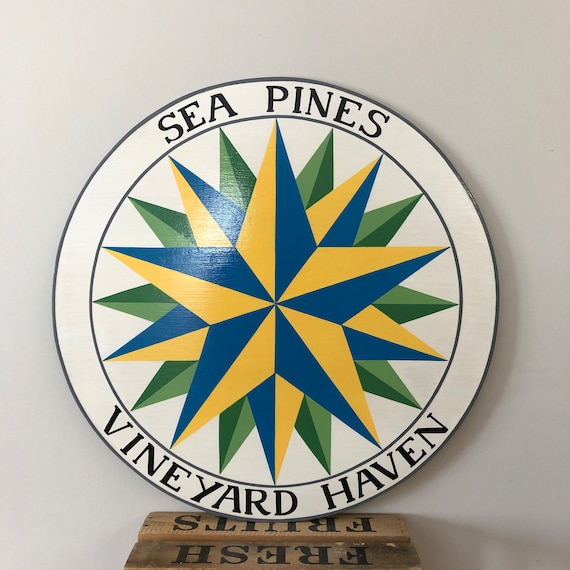 Nautical North Star Hex Sign Personalized for Your Camp - Etsy