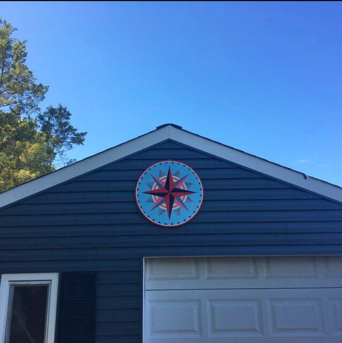 Compass Rose Hex Sign PA Dutch Style Designed for Clear - Etsy