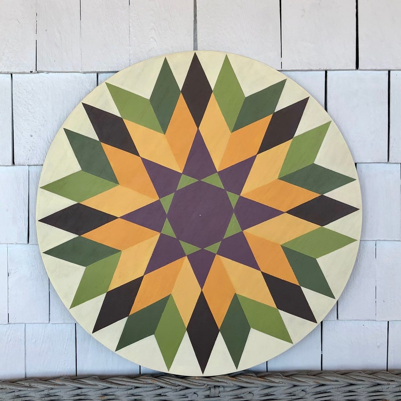 Round Barn Quilt - Etsy