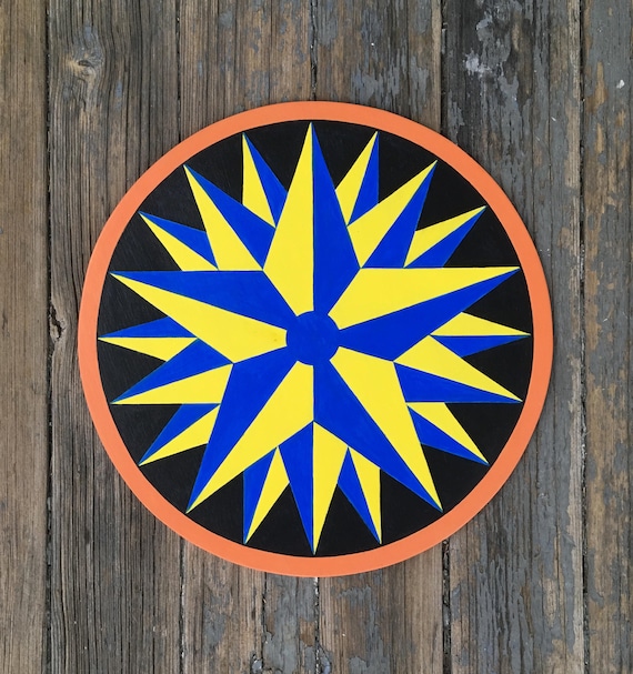 Nautical North Star Hex Sign PA Dutch Style Nautical Star or | Etsy