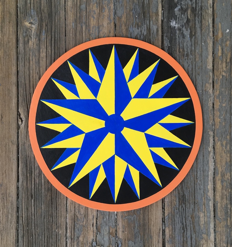 Nautical North Star Hex Sign PA Dutch Style Nautical Star or | Etsy