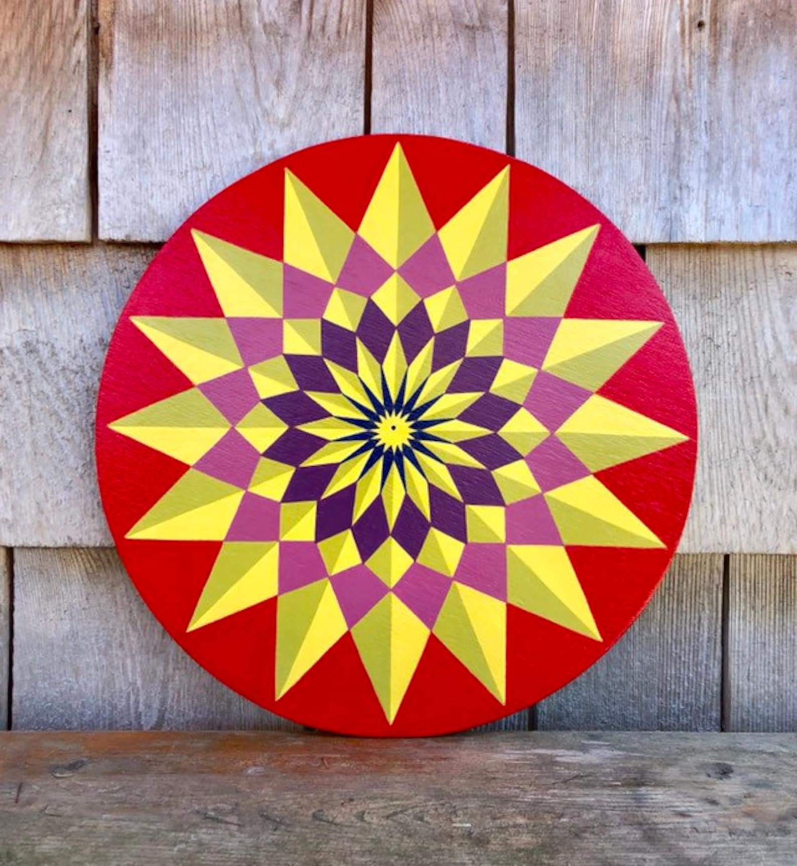 Big Barn Star Hex Sign PA Dutch Style - Diamonds, Stars, Colors, and ...