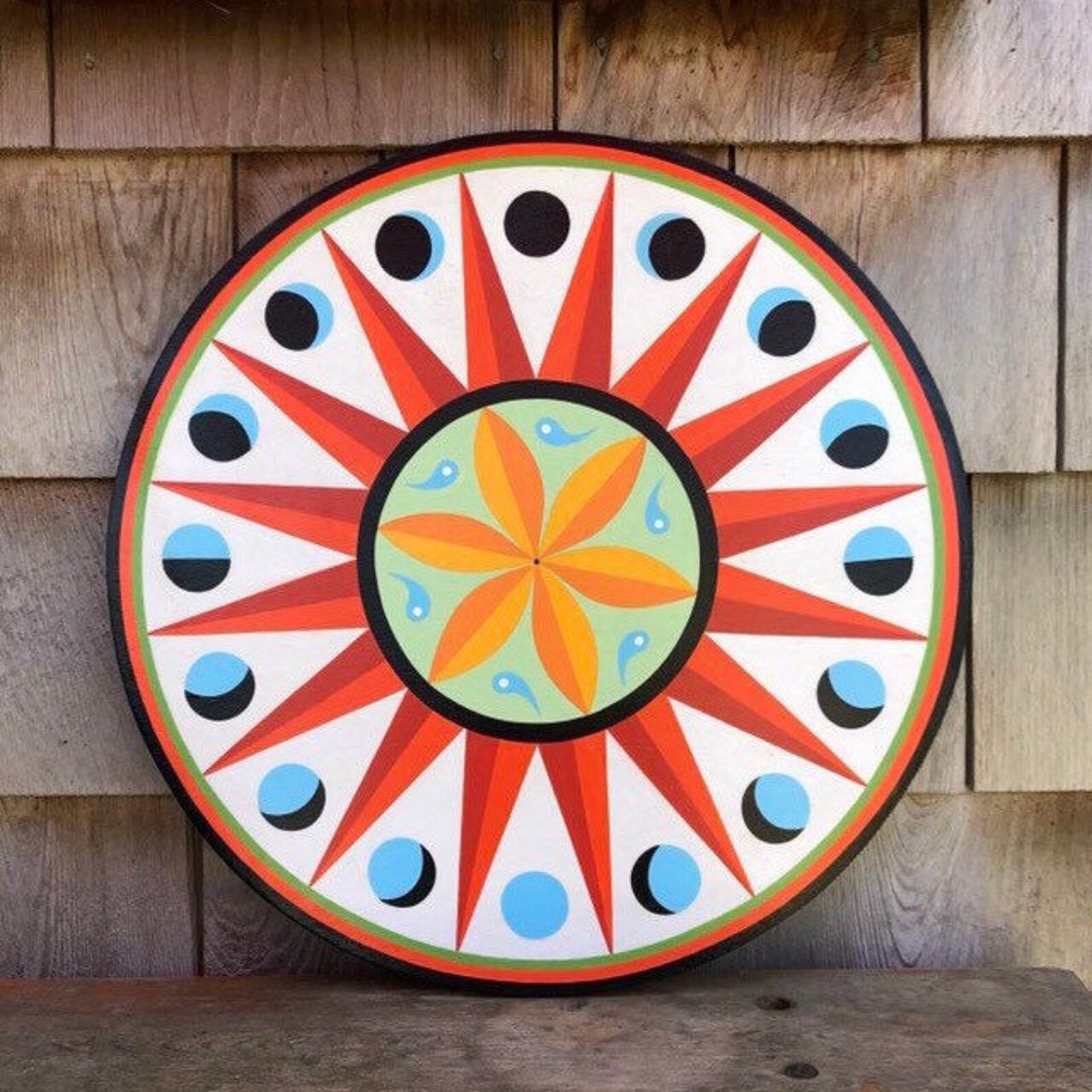Sun and Moon Hex Sign II PA Dutch Style Promoting Universal - Etsy