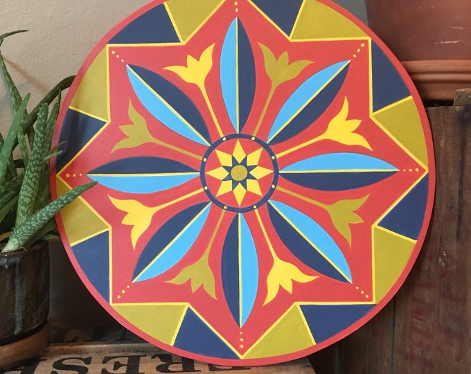 Tulip Garden Hunter Star Hex Sign PA Dutch Style - Focusing on Rebirth ...