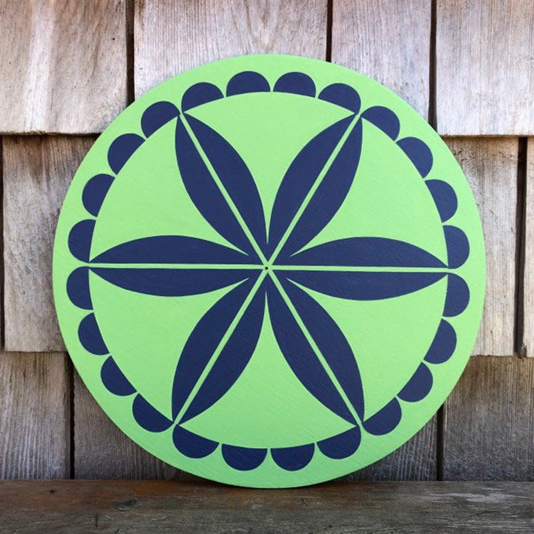 Rosette Wheel Hex Sign Barn Sign II PA Dutch - the Rosette is a Symbol ...