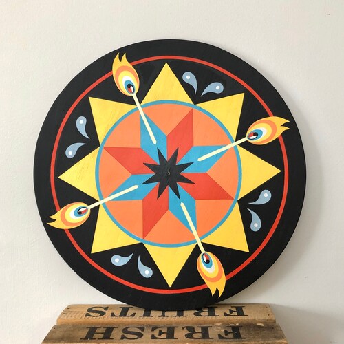 Barnburner Hunter Star Hex Sign PA Dutch Style Fire and - Etsy