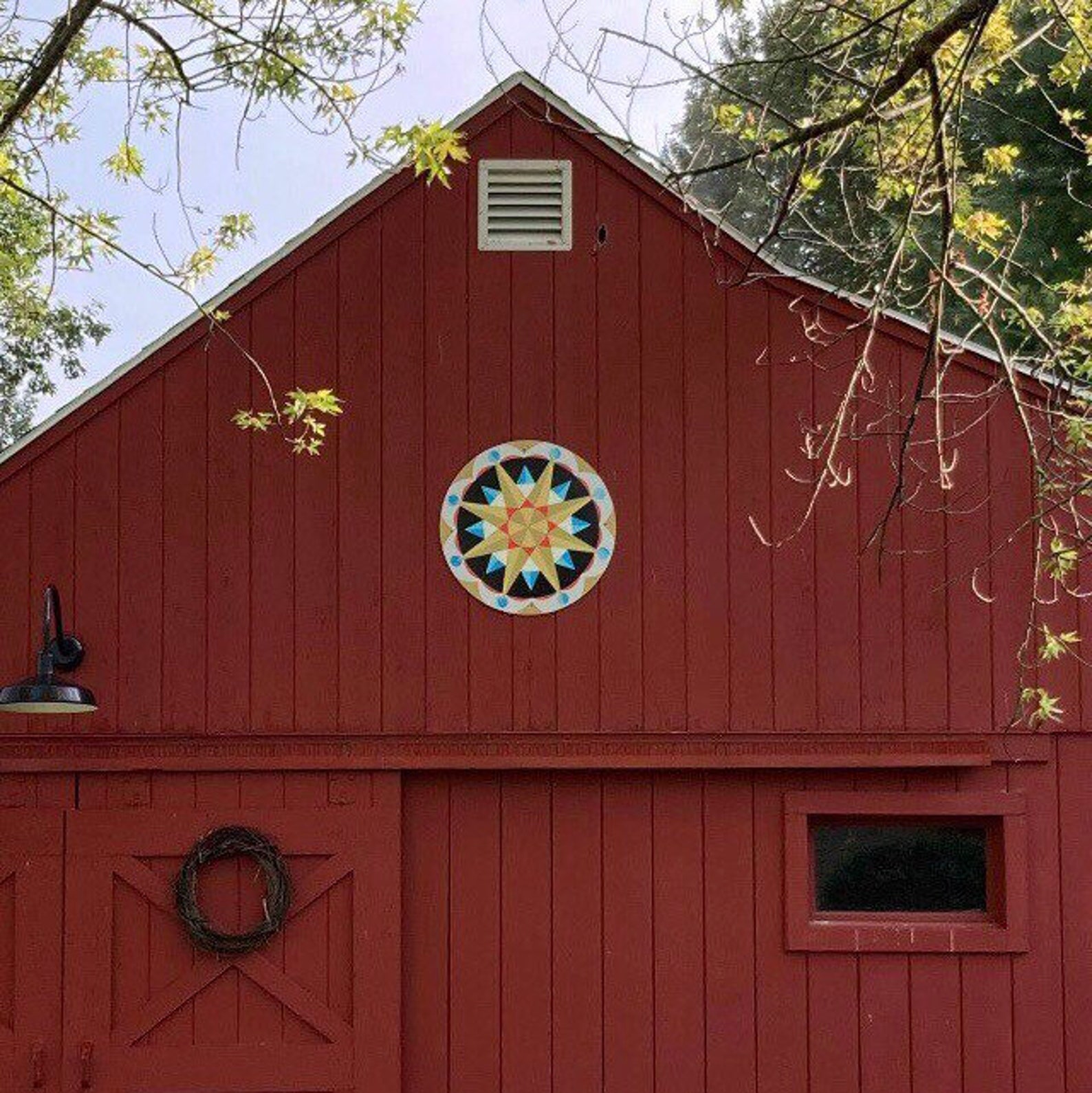 Golden Compass Rose Hex Sign PA Dutch Style Promoting Clear - Etsy