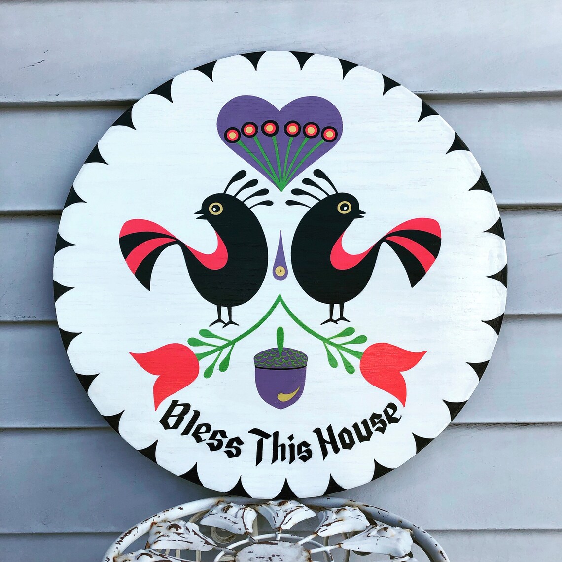 Distlefink Lovebirds & Tulips Hex Sign PA Dutch Style A - Etsy