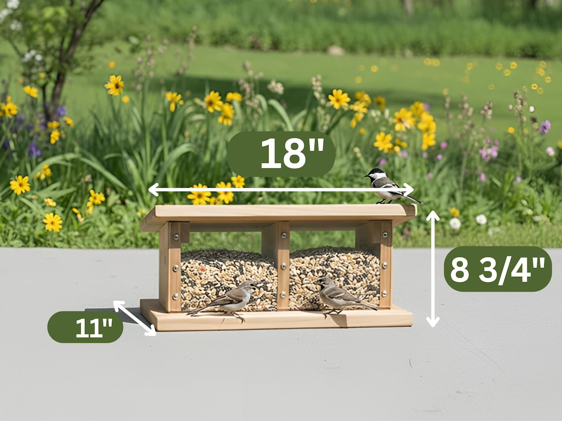 DIY Wooden Bird Feeder Plan: Garden Wildlife Project (PDF File) - Etsy