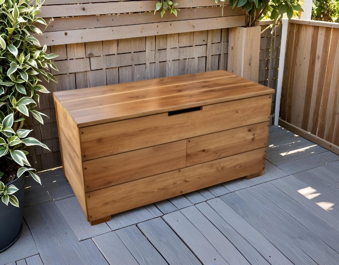 DIY Outdoor Storage Bench Plans: Wooden Patio Seating With Hidden ...